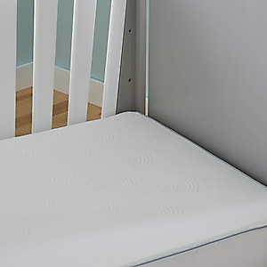 Tempur-Pedic Cool Tot Cooling Fitted Waterproof Infant and Baby Crib Mattress Protector Pad & Toddler Bed Cover, Comfortable and Luxurious Topper, Machine Washable and Dryer Friendly, 52” x 28”- White