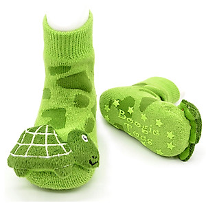 Piero Liventi Green Turtle Boogie Toes Rattle Sock, 1 Pair (1-2Y)