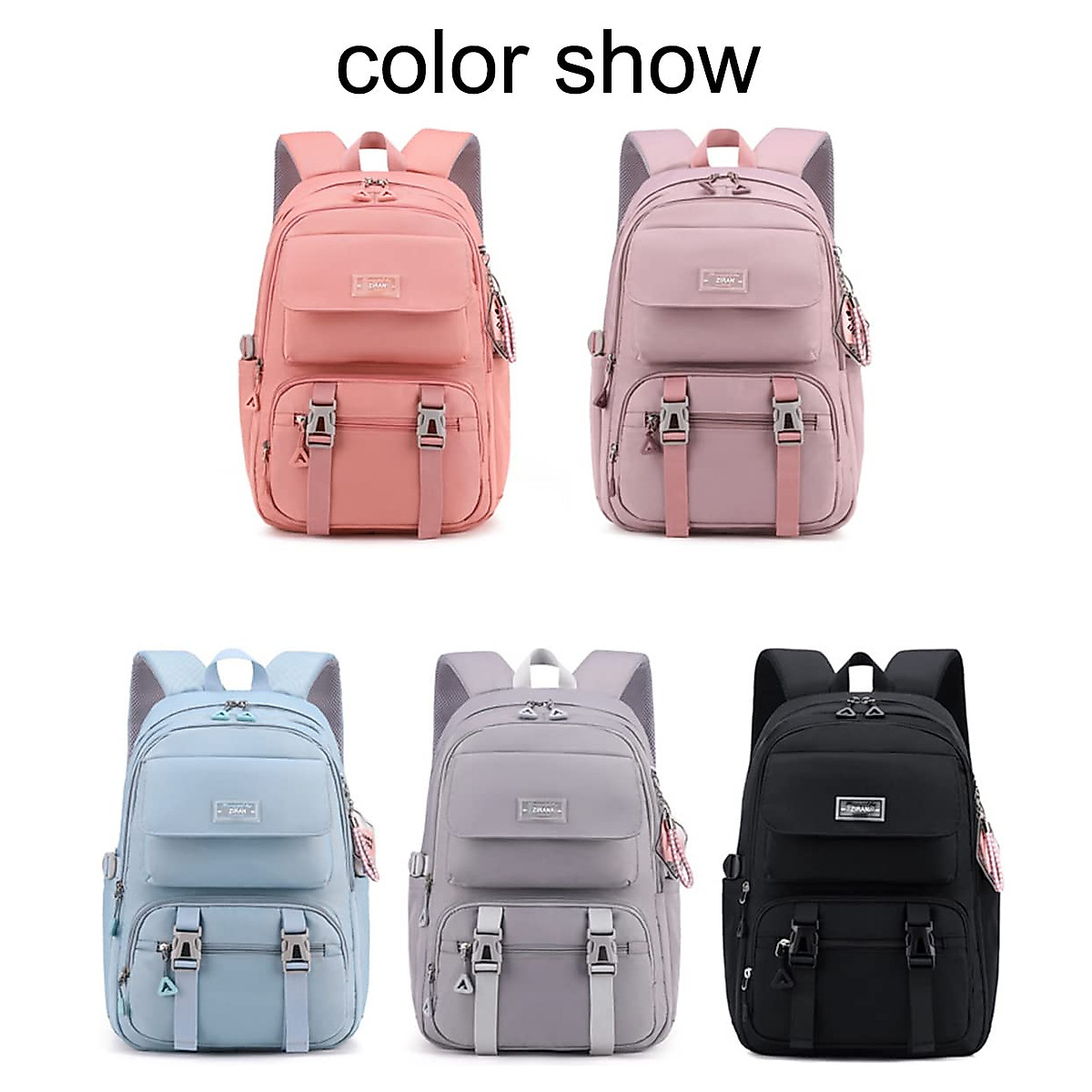 JiaYou Teen Girls Casual Backpack High Middle School Daypack Women Daily Travel Laptop Bag(2# Blue,35 Liters)