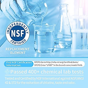 Lifefilter Replacement for MWF Refrigerator Water Filters, MWFP, HDX FMG-1, MWFA, GWF, GSE25GSHECSS, WFC1201, RWF1060, 197D6321P006, 9991, PC75009（3 Pack)