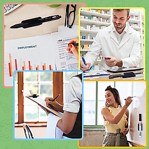 ZFbuhuo 10 PCS Pen Holder for Desk, Adhesive Pen Holder for Classroom Clipboard Attachment, Silicone Pencil Holder & Marker Holder for School Office Desk Accessories,Teacher Supplies(Black)