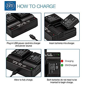 BM 2 Pack DMW-BLG10 Batteries and Dual Battery Charger for Panasonic Lumix DC-G100 DC-ZS80 DC-GX9 DC-LX100 II DC-ZS200 DC-ZS70 DMC-GX80 DMC-GX85 DMC-ZS60 DMC-ZS100 DMC-GF6 DMC-GX7K DMC-LX100K Cameras