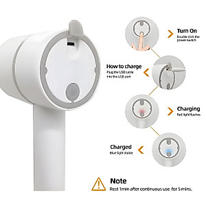 2 in 1 Multifunction Cordless Electric Food Processor & Hand Mixer For Meat, Spices, Fruits and Vegetable Chopper, USB Rechargeable, White