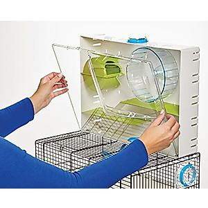 Hamster Cage | Awesome Arcade Hamster Home (White) | 18.11 x 11.61 x 21.26 Inch