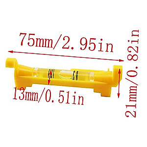 String Line Level FMHXG 8pcs Yellow Spirit Level Bubble String Leveler Hanging Level Measuring Tools Acrylic Bubble Spirit Level with Plastic Shell