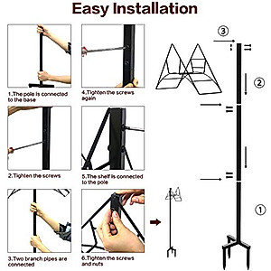 Artigarden Garden Hose Holder - Free Standing Metal Water Hose Stand Heavy Duty Flexible Pipe Storage Hanger Organizer for Lawn & Yard