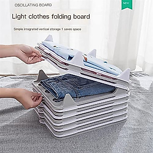 HIDDIT Lazy Folding Board Multi-Functional Folding Board Clothes Sweater Storage Folding Board Folding Clothes Artifact (Color : Gray, Size : One Small)
