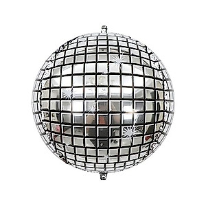 10Pcs Disco Ball Balloons,Disco Party Decorations,4D10 Inch Disco Party Foil Balloons,Disco Balls for 70s 80s Disco Themed Birthday New Year's Party Decor Father's Day Mother's Day Supplies