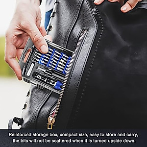 ORIA Precision Screwdriver Kit, 60 in 1 with 56 Bits Screwdriver Set, Magnetic Driver Kit with Flexible Shaft, Extension Rod for Mobile Phone, Smartphone, Game Console, Tablet, PC, Blue