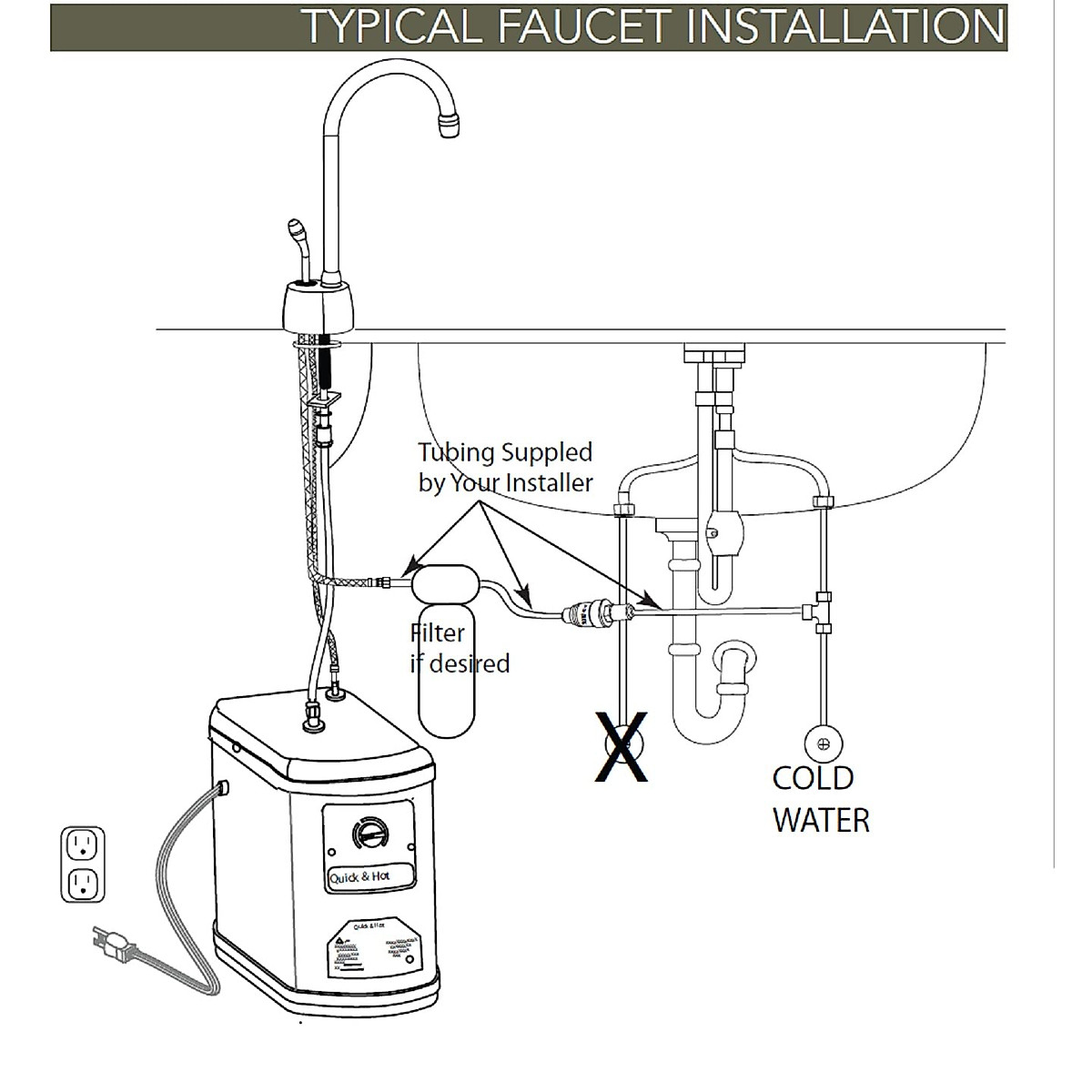 Westbrass D271H-12 Velosah 9" 1-Handle Dispenser Faucet Hot Water, Thermostatic Tank, Oil Rubbed Bronze