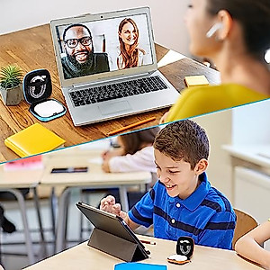 Sweetude 30 Sets Square Headphone Case Portable EVA Earbud Case Waterproof Ear Bud Case Holder Earbud Case Pouch Cell Phone Accessories Organizer with Hook for Earphone Earpieces Memory Card Chip