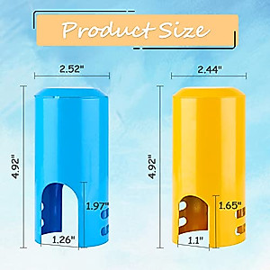 Ibnotuiy Water Faucet Lock Outdoor/Garden/Kitchen Hose Tap Faucet Lock Anti-Theft Child-Proof Metal Faucet Protection Cover Style A (Blue)