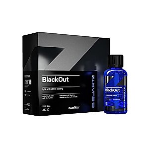 CARPRO CQUARTZ Blackout - Tire Coating and Dressing for Trim and Rubber, Polysiloxane and Durable on Unpainted Resin Materials (50mL)