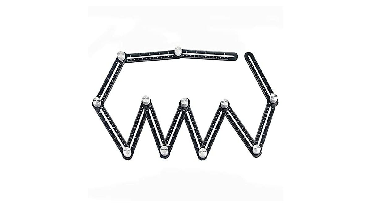 Multi Angle Measuring Ruler 12-Side Alloy Angle Finder Template Tool 12 ...