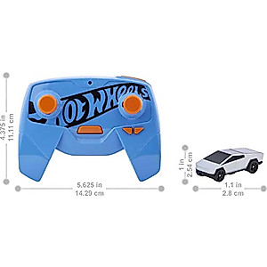 Hot Wheels RC 1:64 Scale Rechargeable Radio-Controlled Racing Cars for On- Or Off-Track Play, Includes Car, Controller & Adapter for Kids 5 Years Old & Up