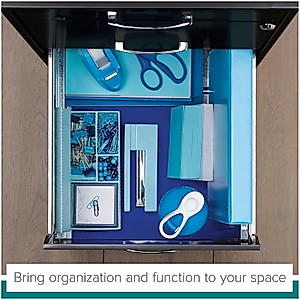 Pemberly Row 3 Drawer 18" Deep Metal File Cabinet in Charcoal