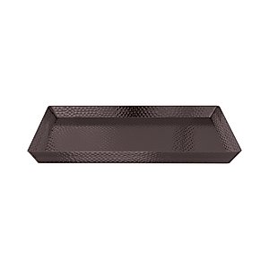 nu steel, Oil Rubbed Bronze nusteel Hammered Rectangular Vanity Decorative Home, Bathroom, Kitchen, Office, Countertops, Makeup Organizer Jewellery Perfume Holder Towel Tray