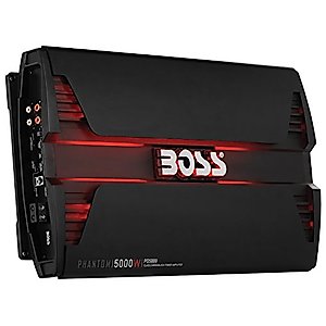 BOSS Audio Systems PD5000 Phantom 5000-Watt, 1, 2, 4 Ohm Stable Class D Monoblock Car Amplifier with Remote Subwoofer Control