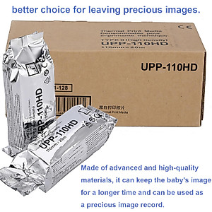 UPP-110HD High Density Ultrasound Paper, Replacement for UPP-110HD, 110 mm x 20m Thermal Print Film/Media 5 Rolls