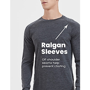 Iguana Mens 100% Merino Wool Base Layer Sets for Ski Lightweight Thermal Underwear Heather Grey