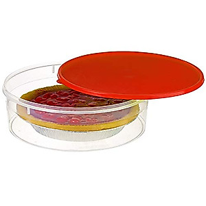 2 Pack - Zilpoo Plastic Round Food Storage Containers with Lid, 10.5" Covered Pie Keeper, Christmas Cookie, Cupcake Carrier, Cheesecake Holder