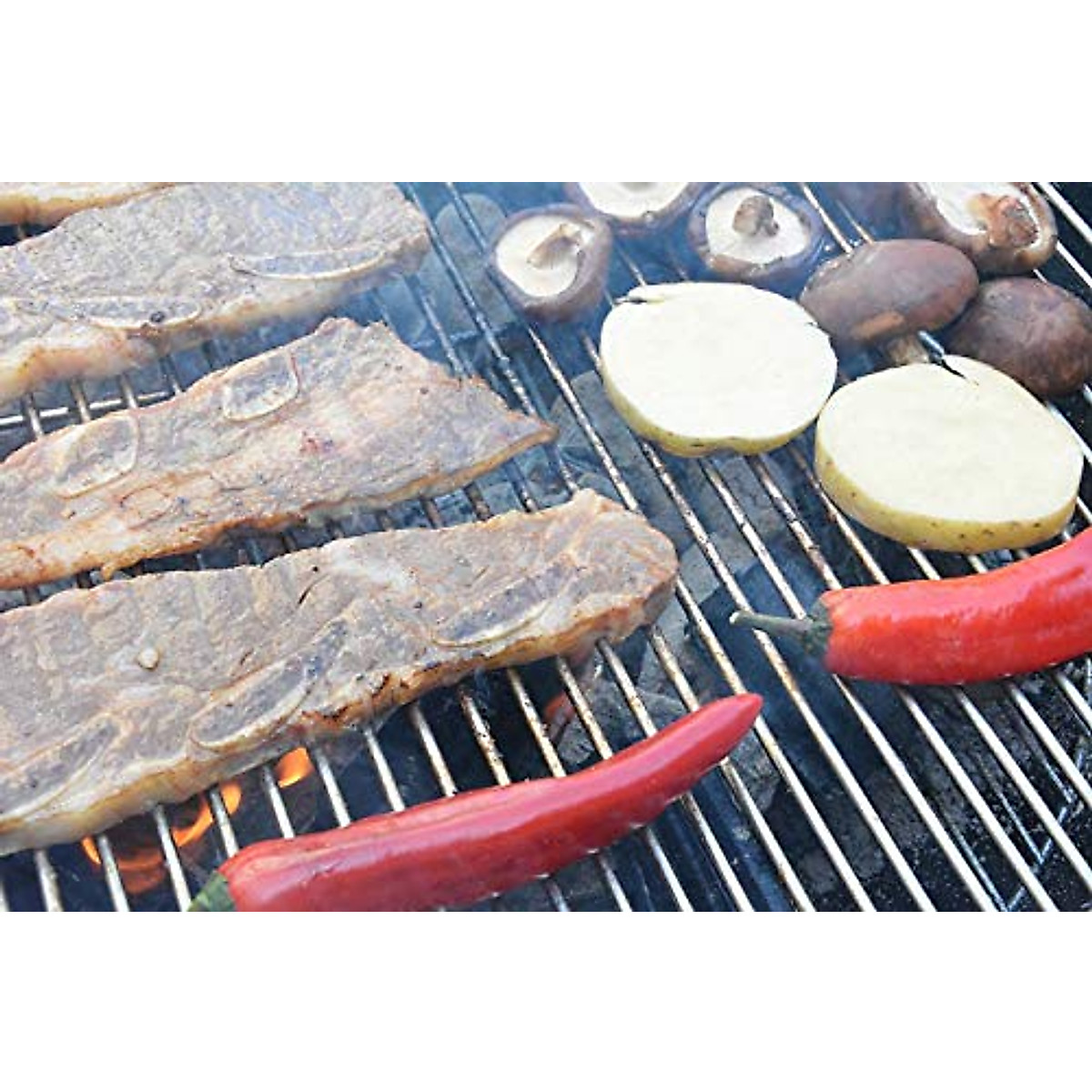 Onlyfire Stainless Steel Grill Expander Cooking Grate Fits for Charcoal Kettle Grills like Weber,Char-Broil and Ceramic Grills like Large Big Green Egg,Kamado Joe Classic,Pit Boss,Louisiana