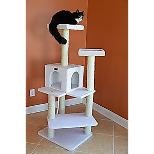 Armarkat B5701 57-Inch Cat Tree, Ivory