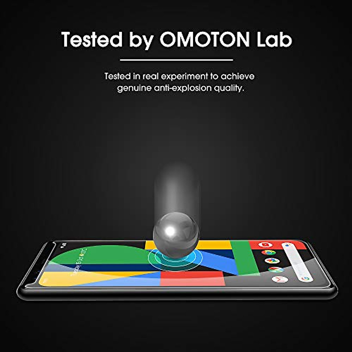 OMOTON [4 Pack Screen Protector for Google Pixel 4 (5.7 Inch), Tempered Glass/Alignment Frame/Scratch Resistant/Only Cover Display Area