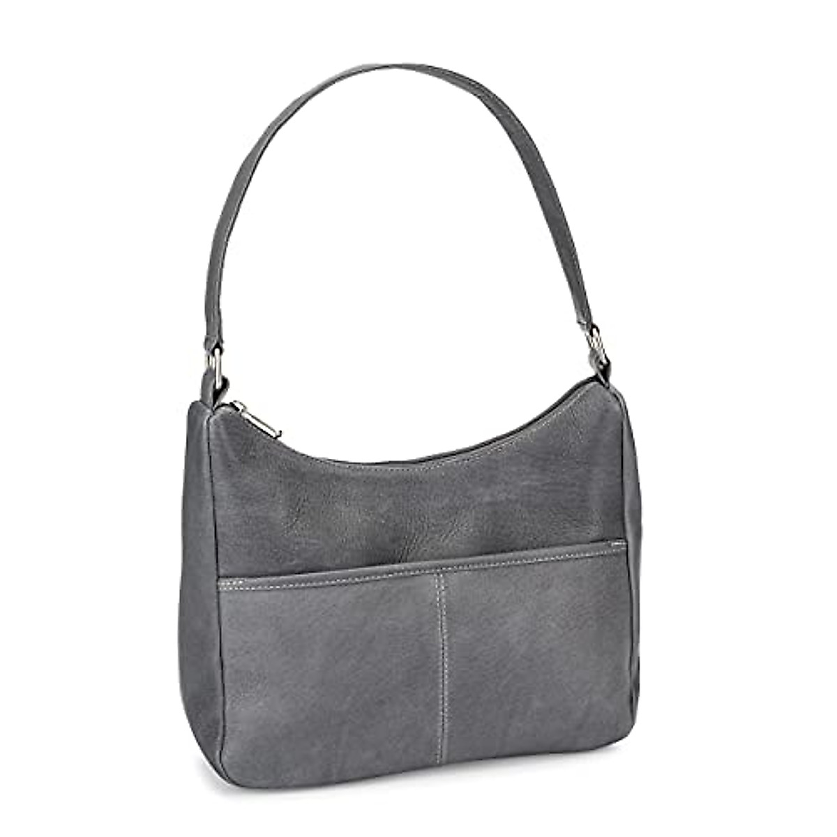 Le Donne Leather Addison Hobo – Premium Full Grain Colombian Leather Shoulder Bag - 11”x8.5”x3” (GRAY)