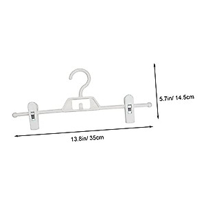 Cabilock 10pcs Stacked Trousers Hanger Trousers Hanger Kids Pants Hangers Metal Clips Heavy Duty Jean Hangers for Closet Clothes Hangers with Clips Laundry Hanger Clothes Drying Rack Metal