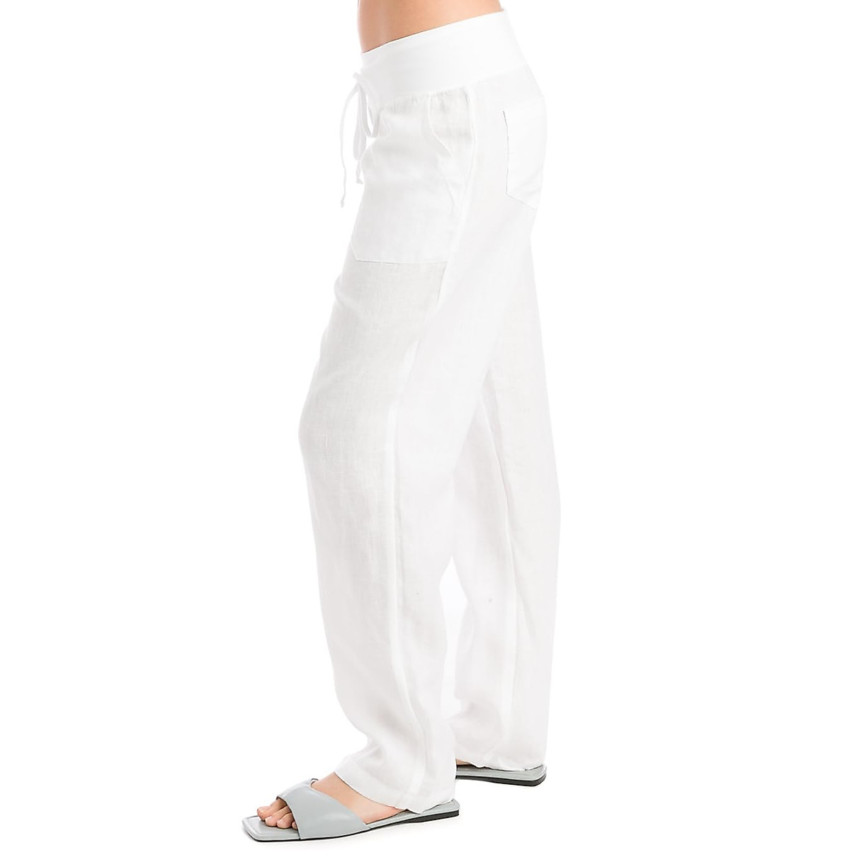 Hard Tail Women's Straight-Up Linen Pant White XL
