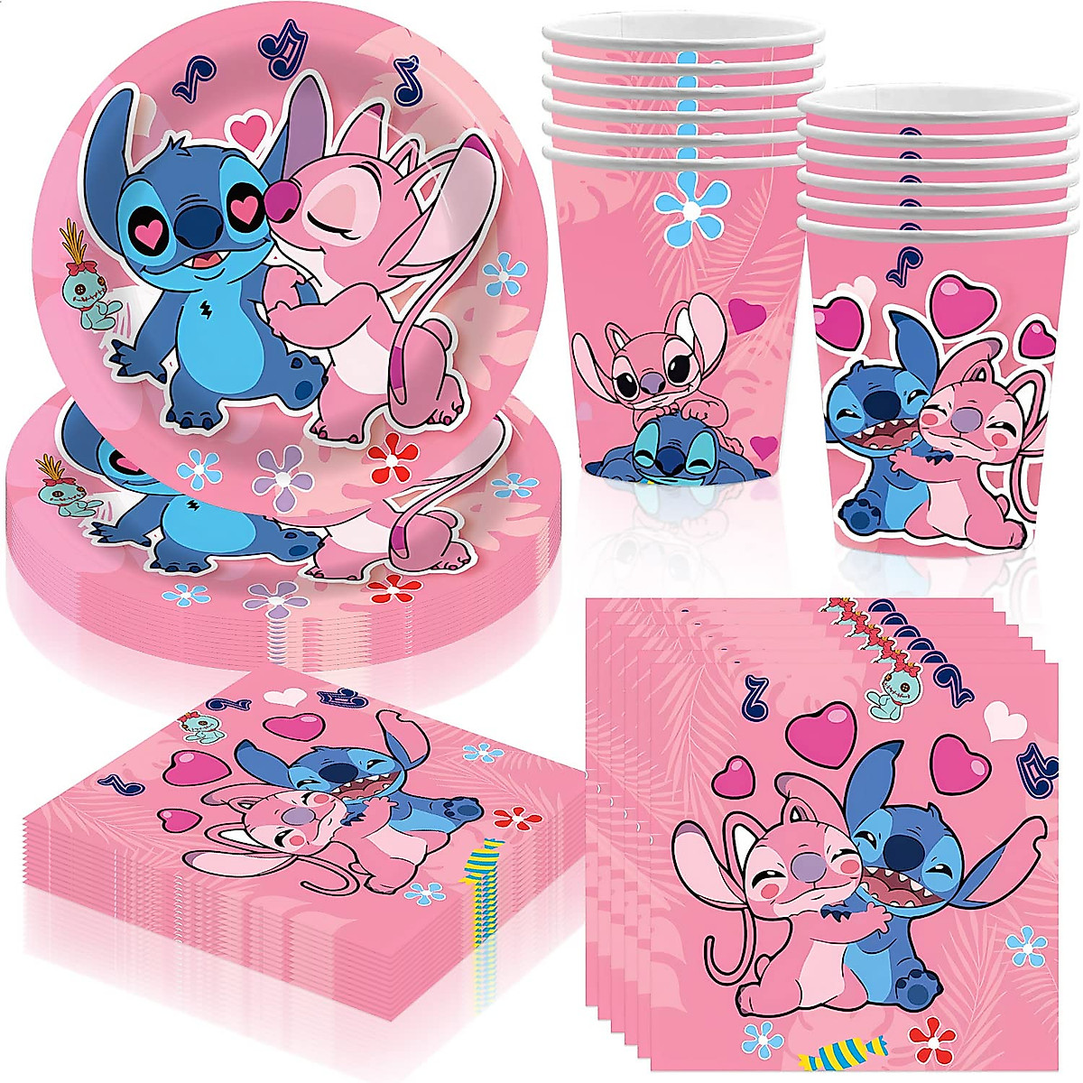 Stitch Party Supplies Stitch Birthday Party Favors Includes Cups Plates Napkins for Stitch Birthday Baby Shower Decor
