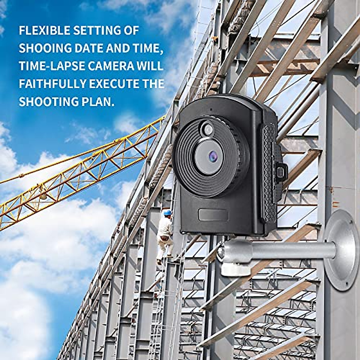 Vmotal Time Lapse Camera,Captures Professional 1080P Photo & Video,Multiple Shooting Modes 180-Day Battery Life Time Lapse Camera for Construction/Outdoor Security/Plant Growth/Tourism Record