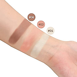 Boobeen Blush Stick Highlighter Makeup Stick Matte Contour Stick, Lightweight Cheek Blush Cream Shimmer Contouring Stick, Waterproof Multi Stick for All Skin Smooth & Natural