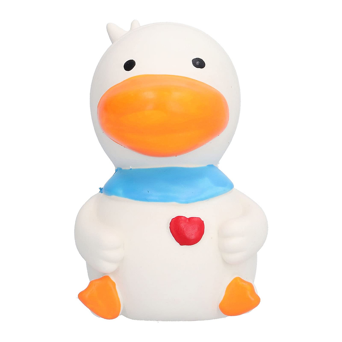 Latex Duck Dog, Interactive Funny Squeak Rubber Duck Dog Toys Cute for Puppy Chewing PlayingYellow (White)