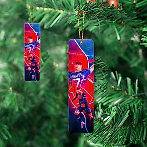 Bookmarks Ruler Metal Mbappe Measure Paris Reading Soccer Bookworm Bookography Tassels for Book Bibliophile Gift Reading Christmas Ornament Markers
