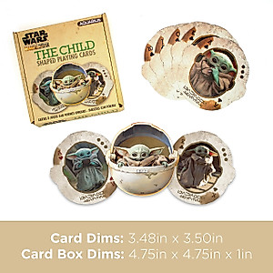 AQUARIUS Star Wars Playing Cards - The Mandalorian 'Baby Yoda' The Child Shaped Deck of Cards for Your Favorite Card Games - Officially Licensed Star Wars Merchandise & Collectibles