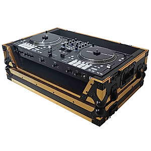 ProX ATA Flight Style Road Case for RANE ONE DJ Controller with Laptop Shelf and Wheels - High-Density Protective Foam for Interior Support - Finish on Laminated 3/8" Plywood - XS-RANE ONE WLT FGLD