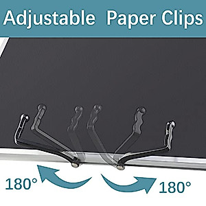 Book Stand for Reading Adjustable Textbook Stand Ergonomic Bed Book Holders for Reading with Paper Clips Desk Book Stand Free Your Hands  Collapsible Book Stand for Bed