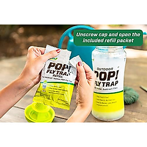 RESCUE! POP! Fly Trap – Large Reusable Fly Trap for Outdoor Use - 3 Pack