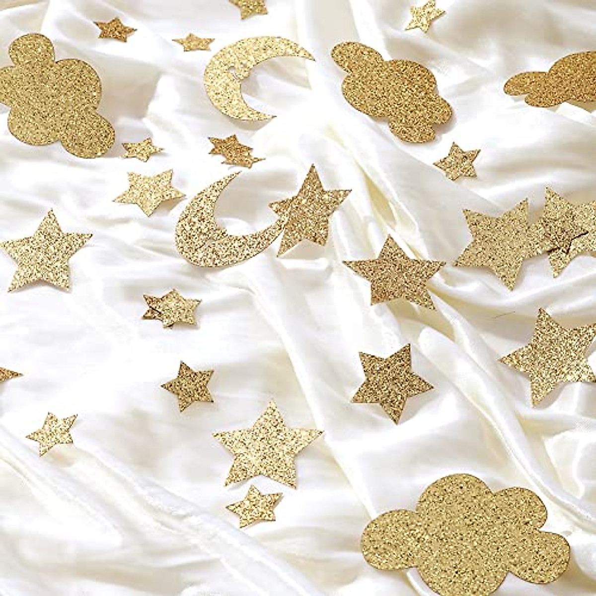 Twinkle Twinkle Little Star Baby Shower - Star Confetti For First Birthday, Over The Moon Theme Party Decorations Supplies With Baby Boy Girl, Party Photo Props For Baby Shower