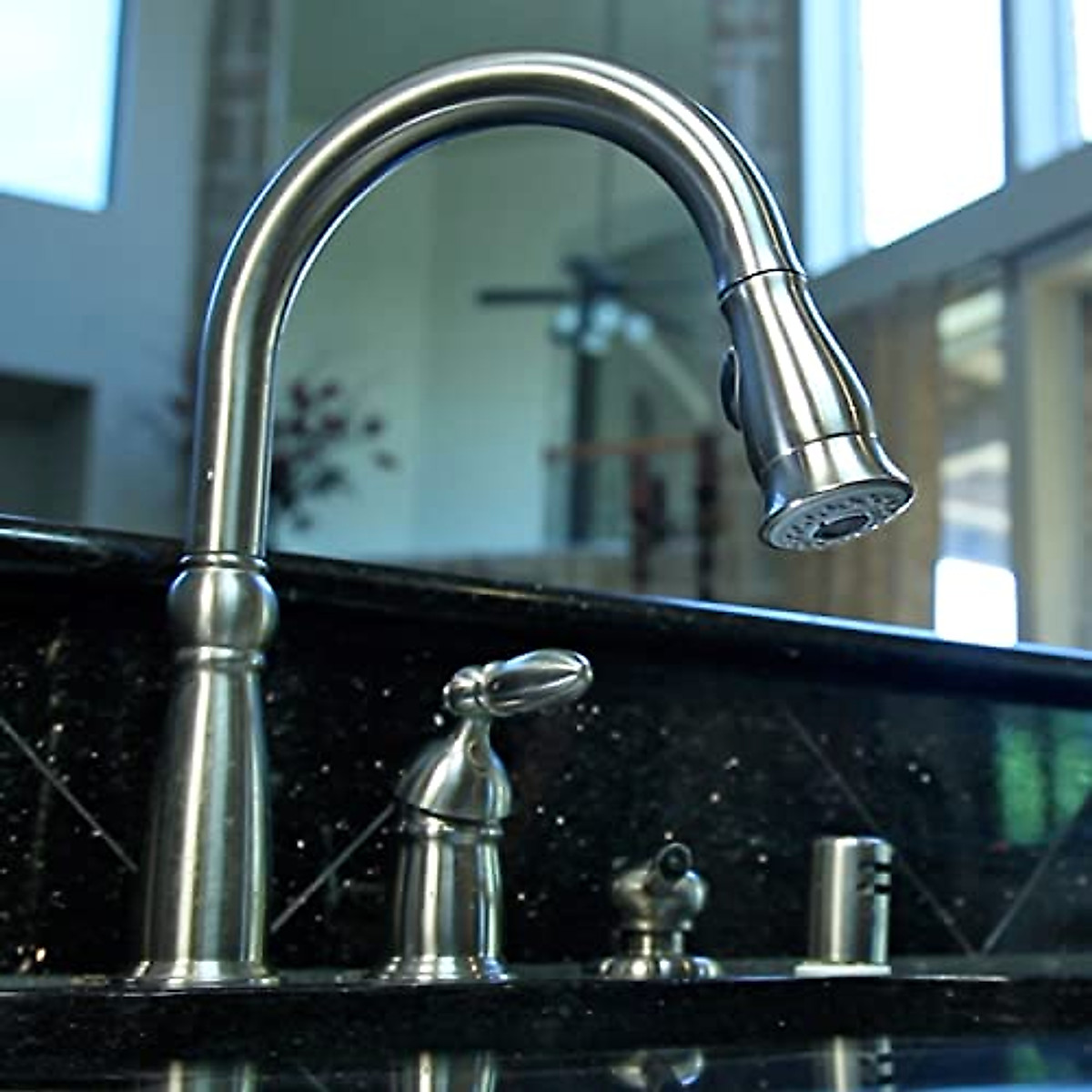 DANCO Smart Spray Kitchen Sink Faucet Pull Down Faucet Spray Head, Stainless Steel, 1-Pack (10724)