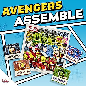 Dr. Squatch Soap Avengers Collection with Collector’s Box - Men’s Natural Bar Soap - 4 Bar Soap Bundle inspired by the Incredible Hulk, Iron Man, Thor, Captain America