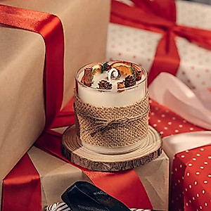 BEWEEN Scented Soy Candles for Home with Pine Cones, Lemon, Cinnamon Decoration - Long Burning Candle for Clearance, Housewarming – Makes Great Gift for Women & Men