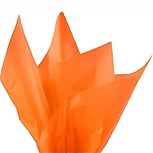 PMLAND Gift Wrapping Tissue Paper - Orange Color - 26 Inches x 20 Inches 60 Sheets