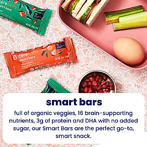 Cerebelly Toddler Snack Bars – Organic Apple Kale Smart Bars (Pack of 5), Healthy Snack Bars for Kids - 16 Brain-supporting Nutrients