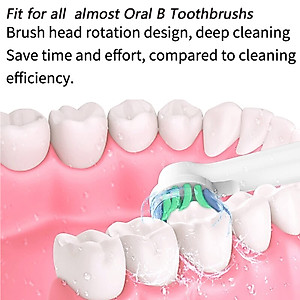 Brush Heads Replacement Compatible with Oral B Barun,Toothbrush Brush Heads for Oral-B Genius and Precision Clean Brush Heads Refill for Oral-B 7000/Pro 1000/9600/ 5000/3000/8000 (WEB60X)