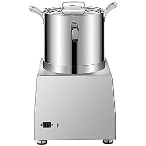 VBENLEM 110V Commercial Food Processor 15L Stainless Steel Grain Grinder 1400W Electric Food Grinder Cutter Mixer Perfect for Meat or Vegetable Stuffing, Fruit or Peanut Jam, Grain Powder
