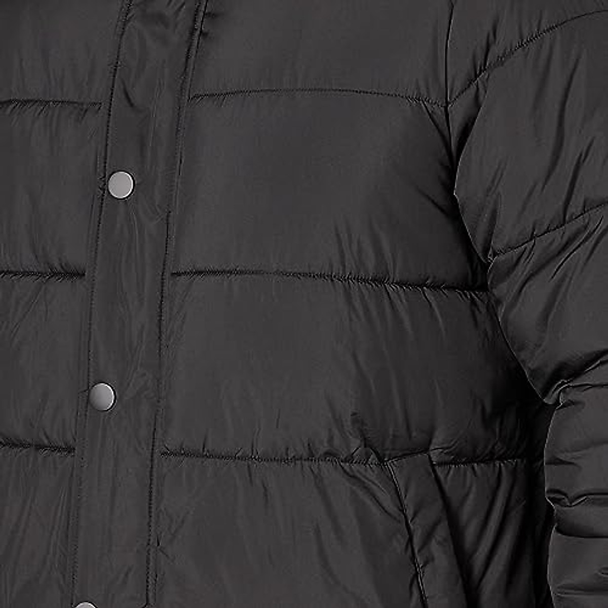 Amazon Essentials Men's Heavyweight Hooded Puffer Coat, Black, Large