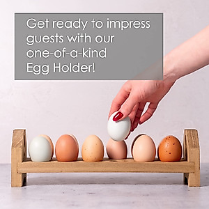 Farmhouse Stackable Wood Egg Holder l Egg Storage l Fresh Egg Storage l Wooden Egg Holder l Wooden Egg Rack l Wood Egg Carton l Egg Tray (1)